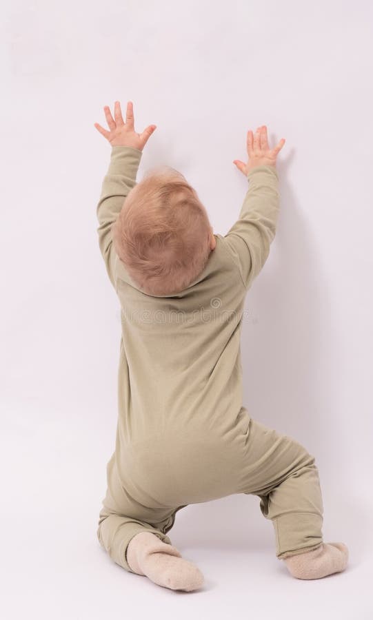 The Baby is Trying To Get Something Stock Photo - Image of development ...