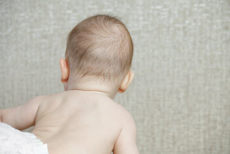 Baby turned back stock image. Image of back, baby, view - 39519235