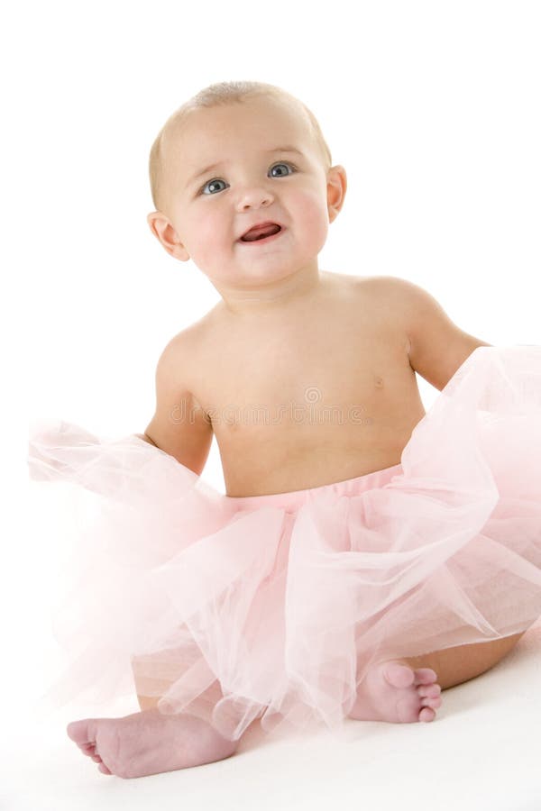Baby Girl in Animal TuTu stock photo. Image of print - 16093830
