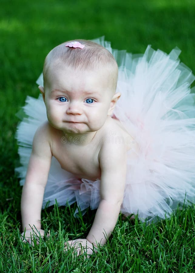 Baby Wearing Tutu - Horizontal Stock Photo - Image of smiling ...