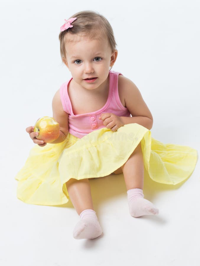 Two Years Old Baby Lies on the Floor Stock Photo - Image of cheerful ...