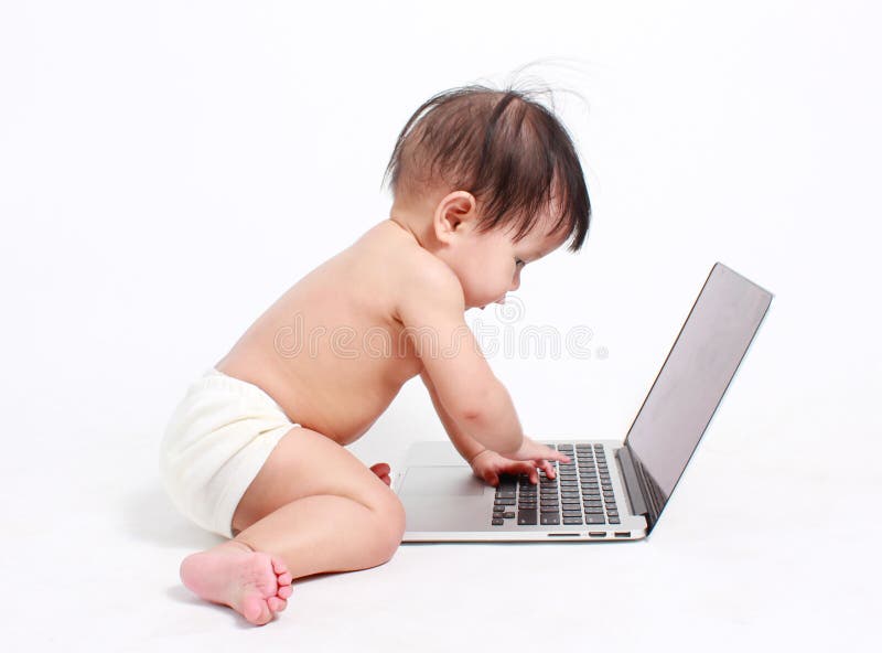 420 Baby Typing Modern Laptop Stock Photos - Free & Royalty-Free Stock ...