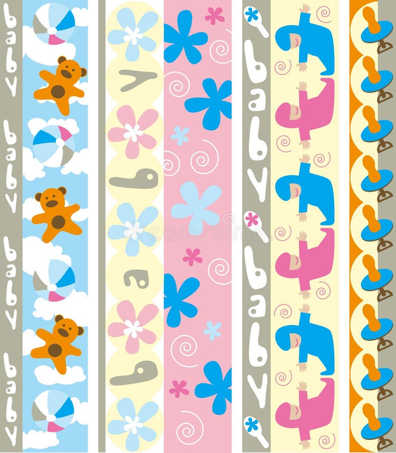Baby items border Vector stock vector. Illustration of frame - 28998847