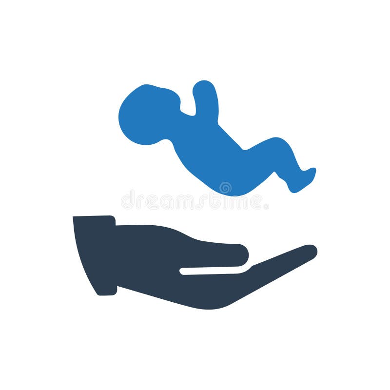 Baby-Versicherungs-Ikone vektor abbildung. Illustration von schätzchen ...