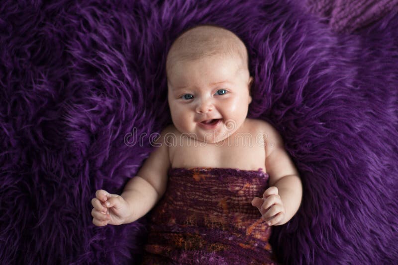 Baby Violet Background Close Up Different Emotions Stock Photos - Free ...