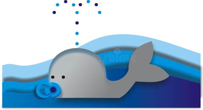Baby wale stock illustration. Illustration of kids, aquatic - 300924