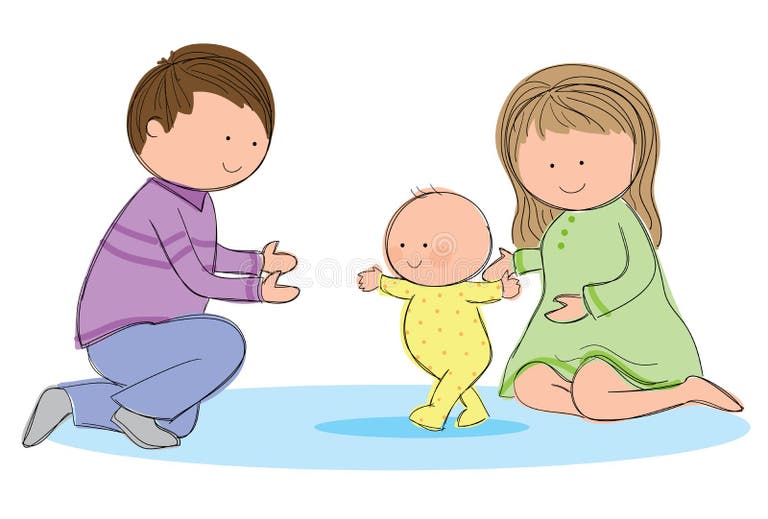Baby First Steps Stock Illustrations – 1,101 Baby First Steps Stock ...