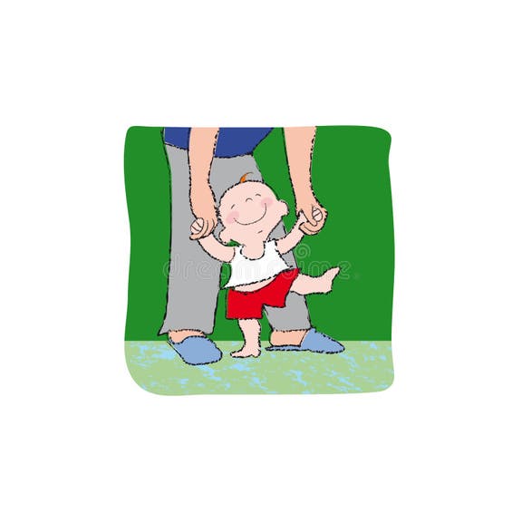 Baby First Steps Stock Illustrations – 651 Baby First Steps Stock ...