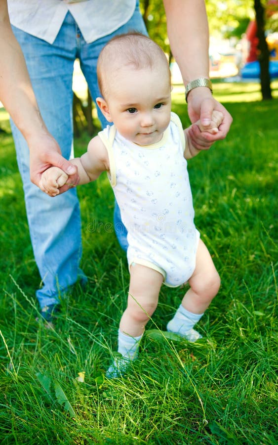 Baby walking stock photo. Image of learning, practice - 15111282