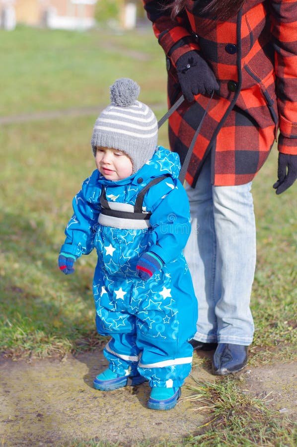 Baby Age 1 Year Walking Help Leading Strings Stock Photos - Free ...
