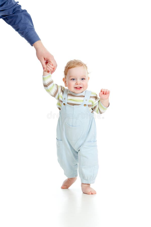 Baby Walking Steps First Time Stock Image - Image of little, infant ...