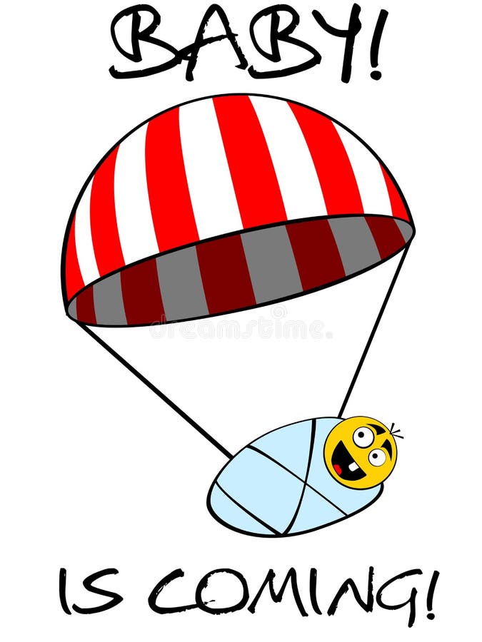 Baby on the way stock illustration. Illustration of teeth - 6164987