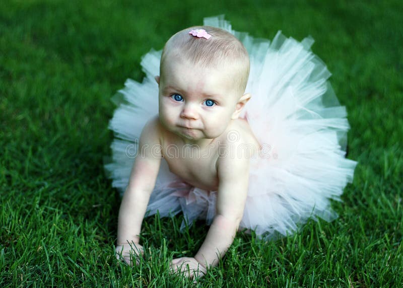 Baby Wearing Tutu - Horizontal Stock Photo - Image of smiling ...