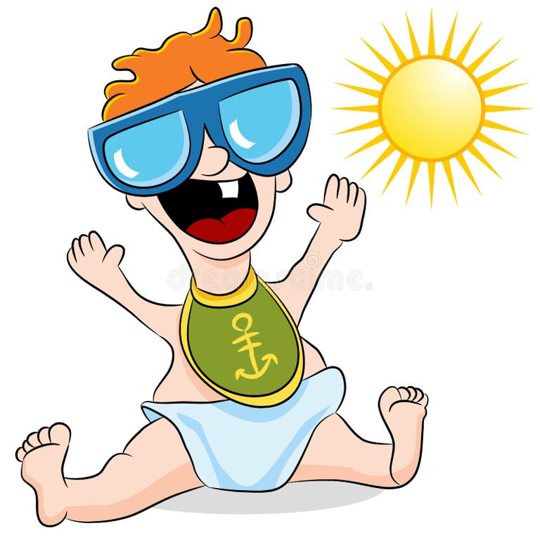 Baby Wearing Sunglasses Stock Illustrations – 2,222 Baby Wearing ...