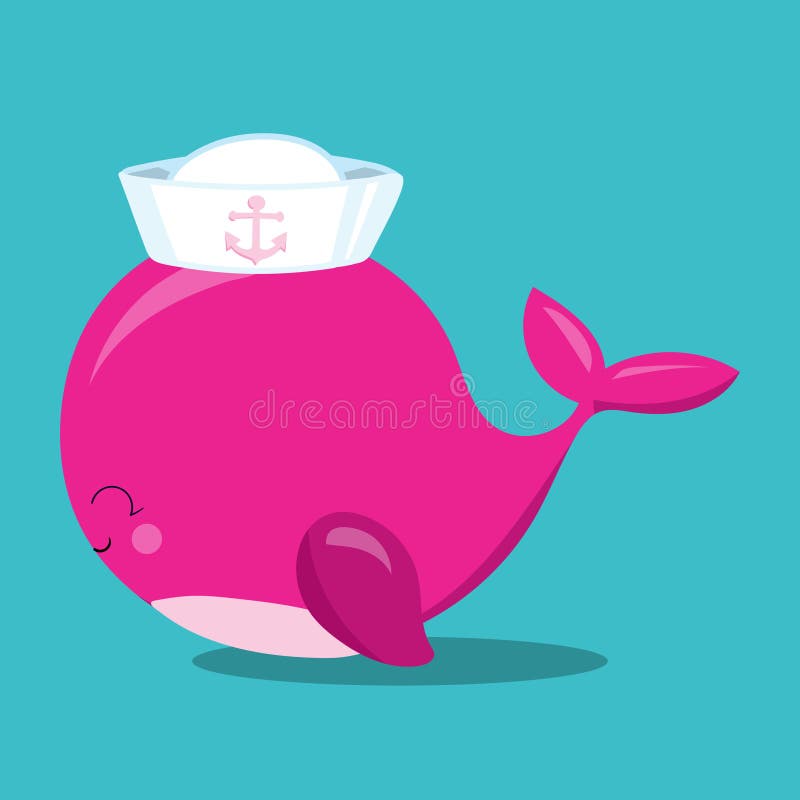 Baby whale dark pink 05 stock vector. Illustration of baby - 198983171