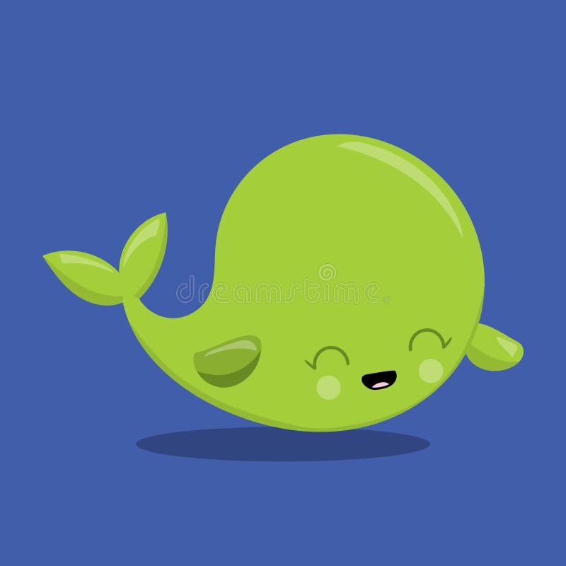 Baby whale green 03 stock vector. Illustration of whale - 198983181