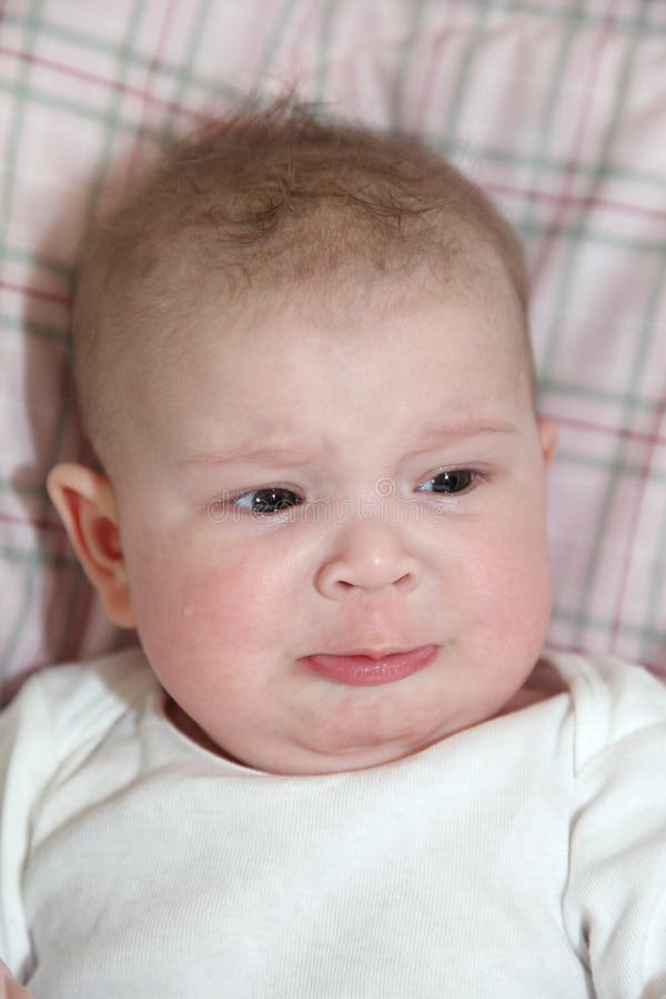 Baby whining stock image. Image of sadness, girl, face - 18356919