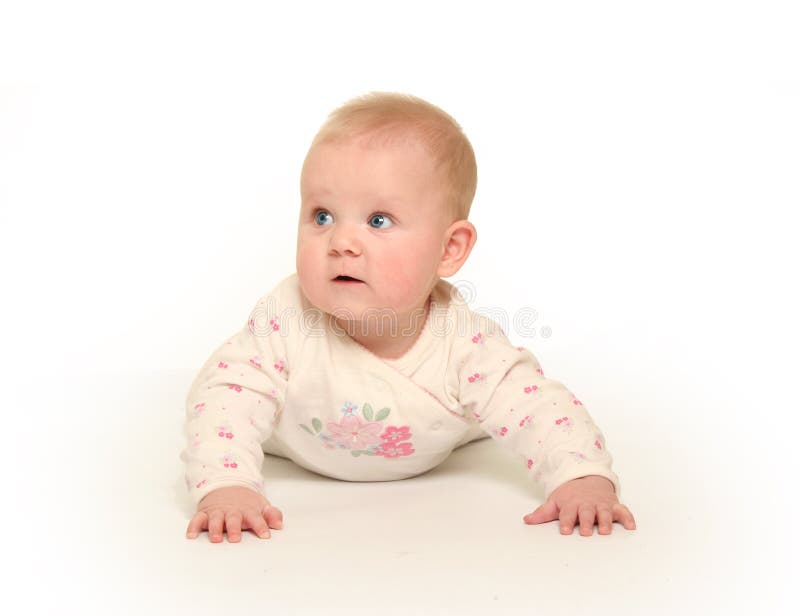 Baby on white stock image. Image of expressing, facial - 13213567