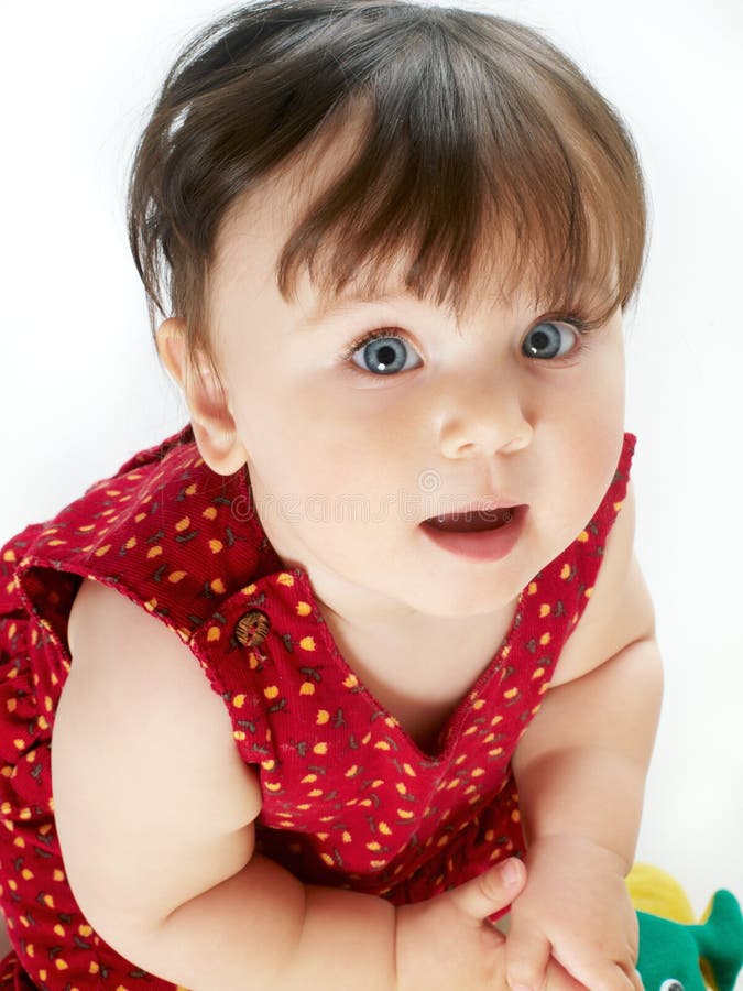 Baby on front stock image. Image of eyes, beautiful, expression - 6405639