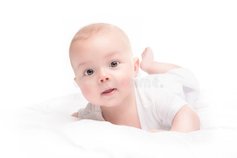 Baby on white background stock photo. Image of brazilian - 59805398