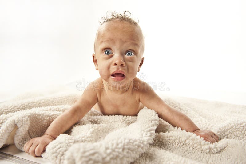 Baby on White stock image. Image of face, beauty, small - 42897301