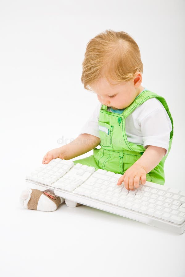 Baby At A Computer Picture. Image: 2266812