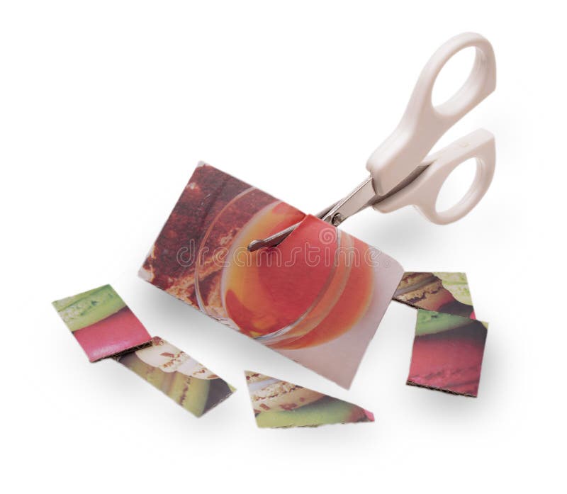 Baby White Scissors Cut Colored Paper Stock Photo - Image of ...