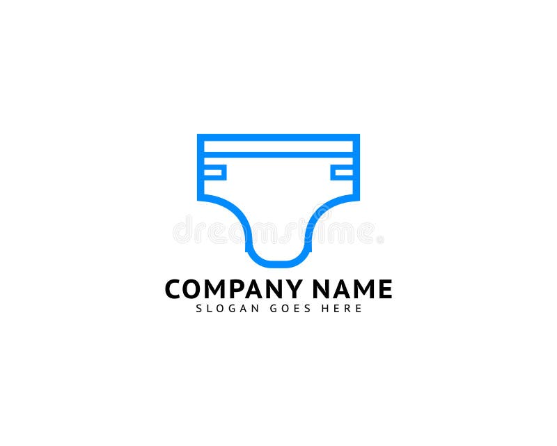 Baby-Windel Logo Vector Template Design Vektor Abbildung - Illustration ...