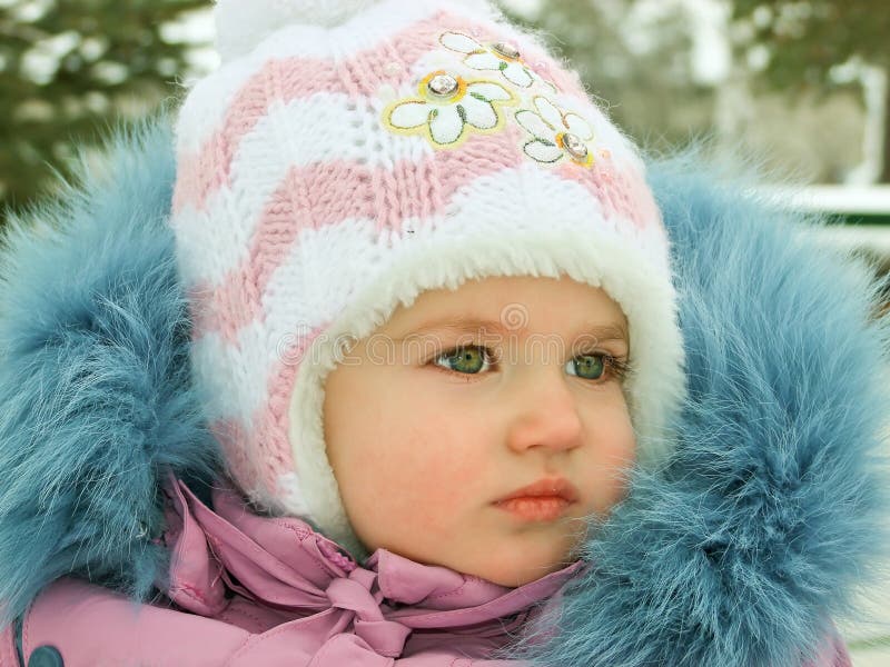 Baby in the winter time stock image. Image of clothes - 27414565