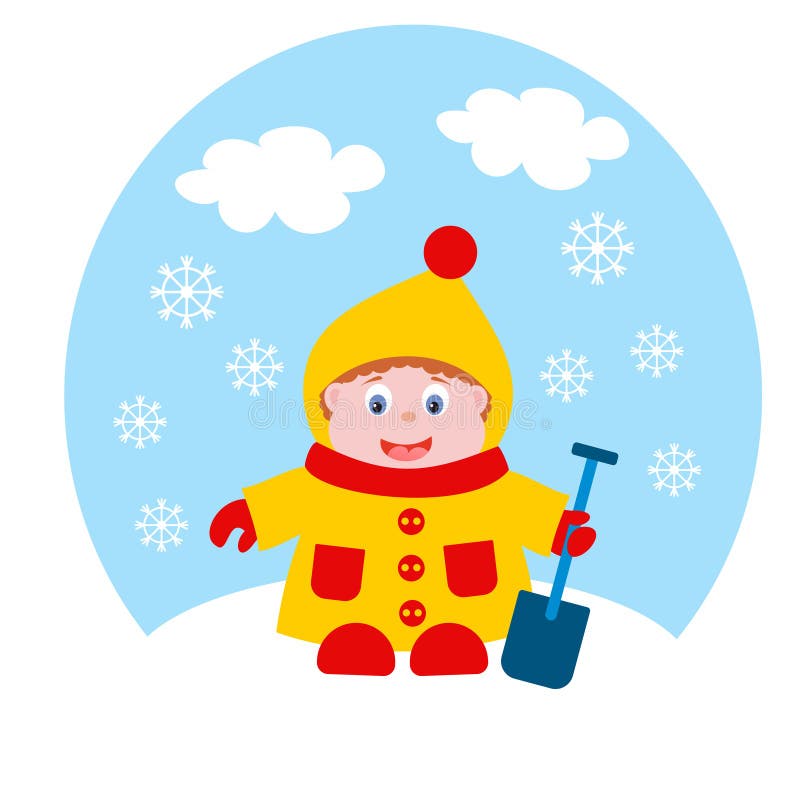 Baby in winter stock illustration. Illustration of smile - 33348374