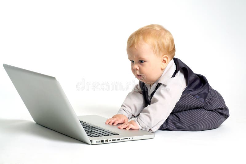 Baby working stock photo. Image of child, newborn, face - 22500882