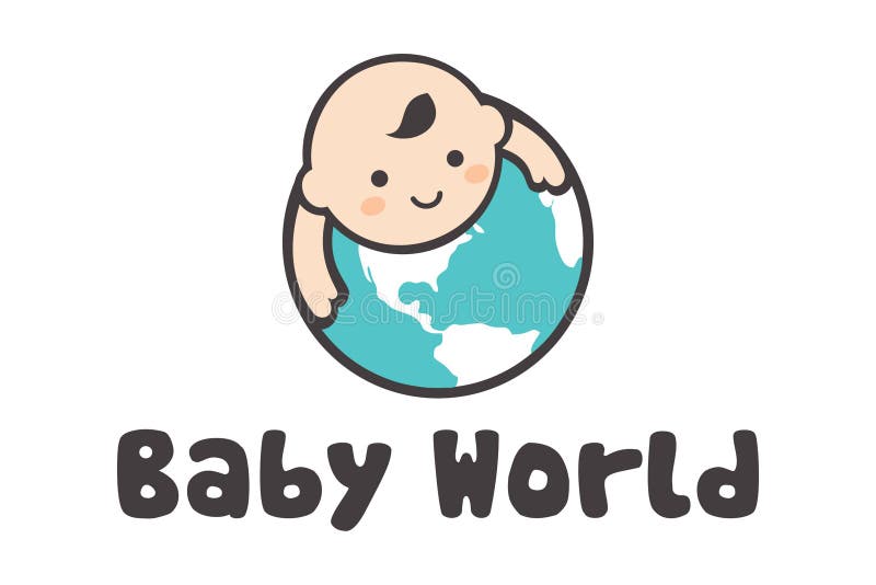 Baby world logo stock illustration. Illustration of concept - 84149655