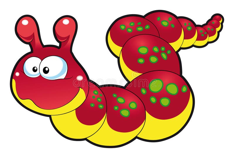 Baby Worm stock vector. Illustration of vector, look, comic - 7114483