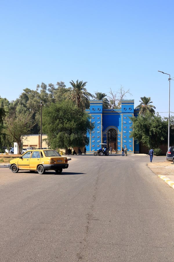 Babylon, Iraq - November 13 2024: the Replica of the Blue Ishtar Gate ...