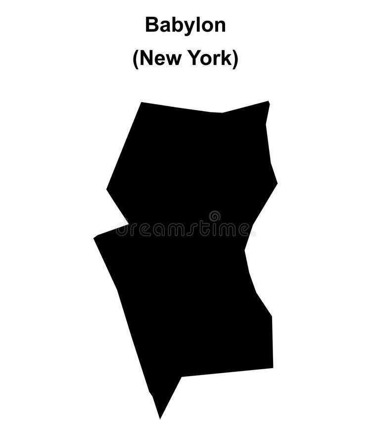 Babylon outline map stock vector. Illustration of outline - 357488657