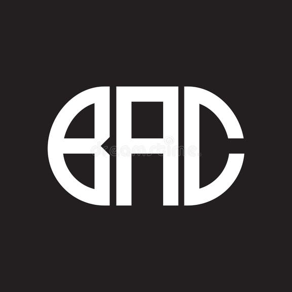 BAC Letter Logo Design on Black Background. BAC Stock Vector ...