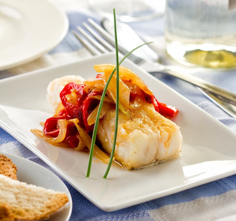 Bacalao or Cod Prepared the Basque Way Stock Image - Image of easter ...