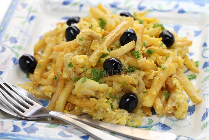 Cod Bras Style (Bacalhau a Bras) Stock Image - Image of codfish ...