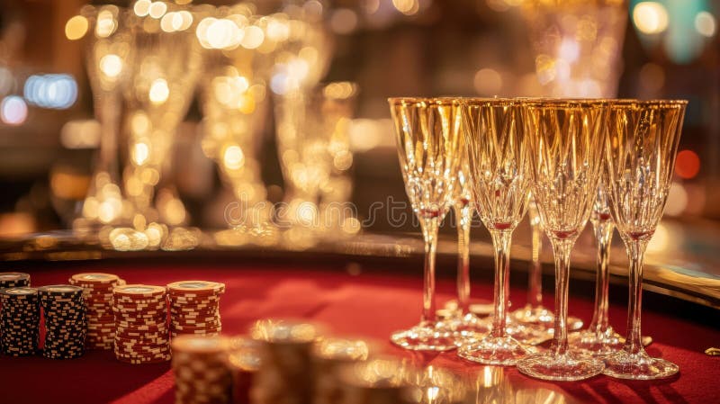 A Baccarat Table with a Deep Red Felt Surface, Surrounded Digital Stock ...