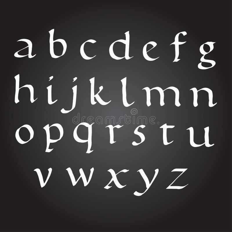 Bace Vector Ink Alphabet. Calligraphy ABC Painted Letters. Painted ...