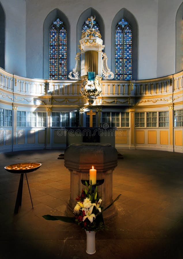 Bach Church, Arnstadt, Thuringia, Germany Stock Photo - Image of pale ...