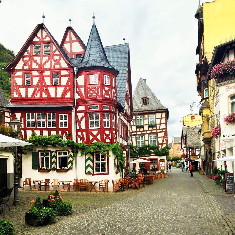 Bacharach in germany editorial stock photo. Image of valley - 102249748