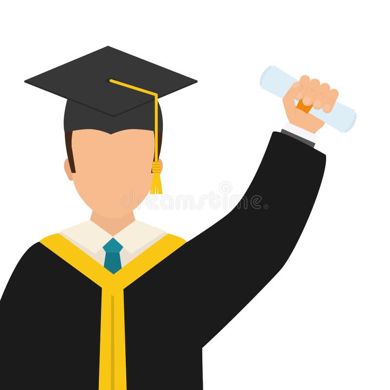 Bachelor Boy Icon. Graduation Design. Vector Graphic Stock Vector ...