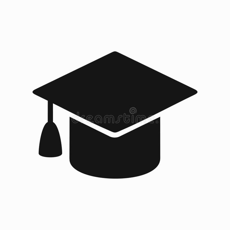 Bachelor cap icon stock vector. Illustration of educational - 103283226
