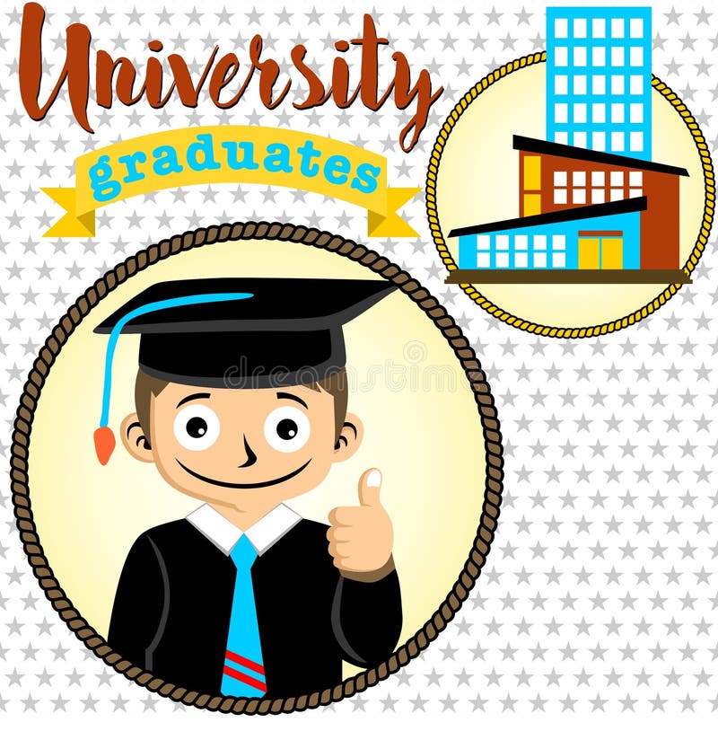 Handsome Bachelor Cartoon Standing with Laughing and Waving Stock ...