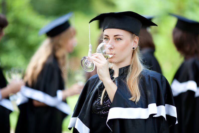 Bachelor Graduates Celebrate Stock Photo - Image of ceremony, group ...