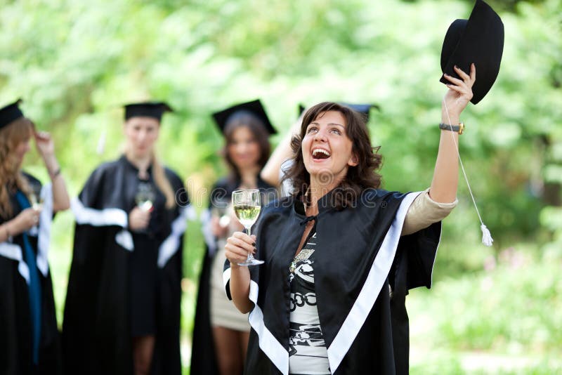 Bachelor Graduates Celebrate Stock Photo - Image of adult, expertise ...