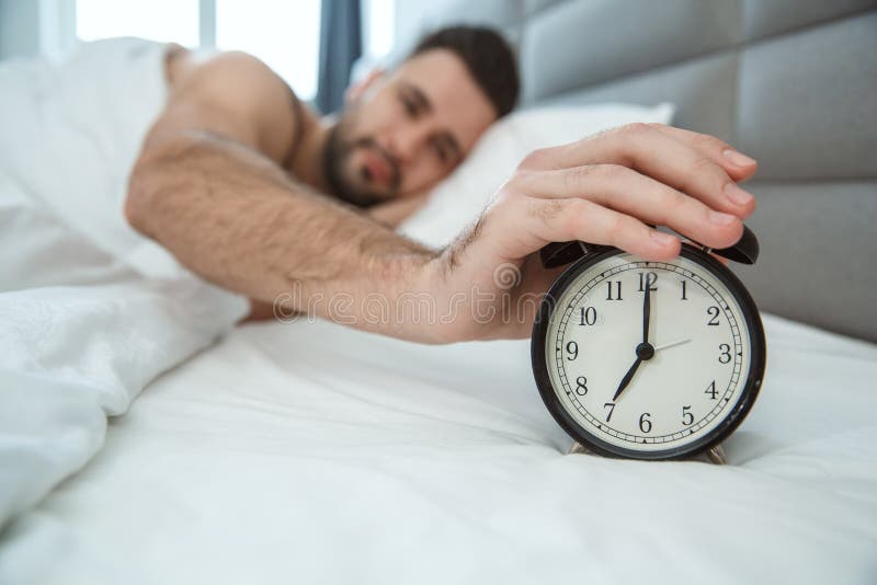 Bachelor Man daily Routine Single Lifestyle Morning Concept Turn Off ...