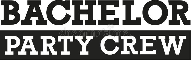 Bachelor party crew stock vector. Illustration of isolated - 107146169