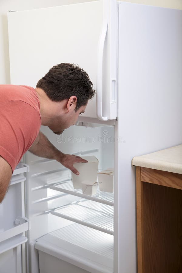 Bachelor s fridge stock image. Image of open, sparse - 14701821